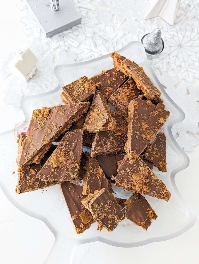 Irresistible Biscoff Toffee Crack - The Sprinkled Cakery