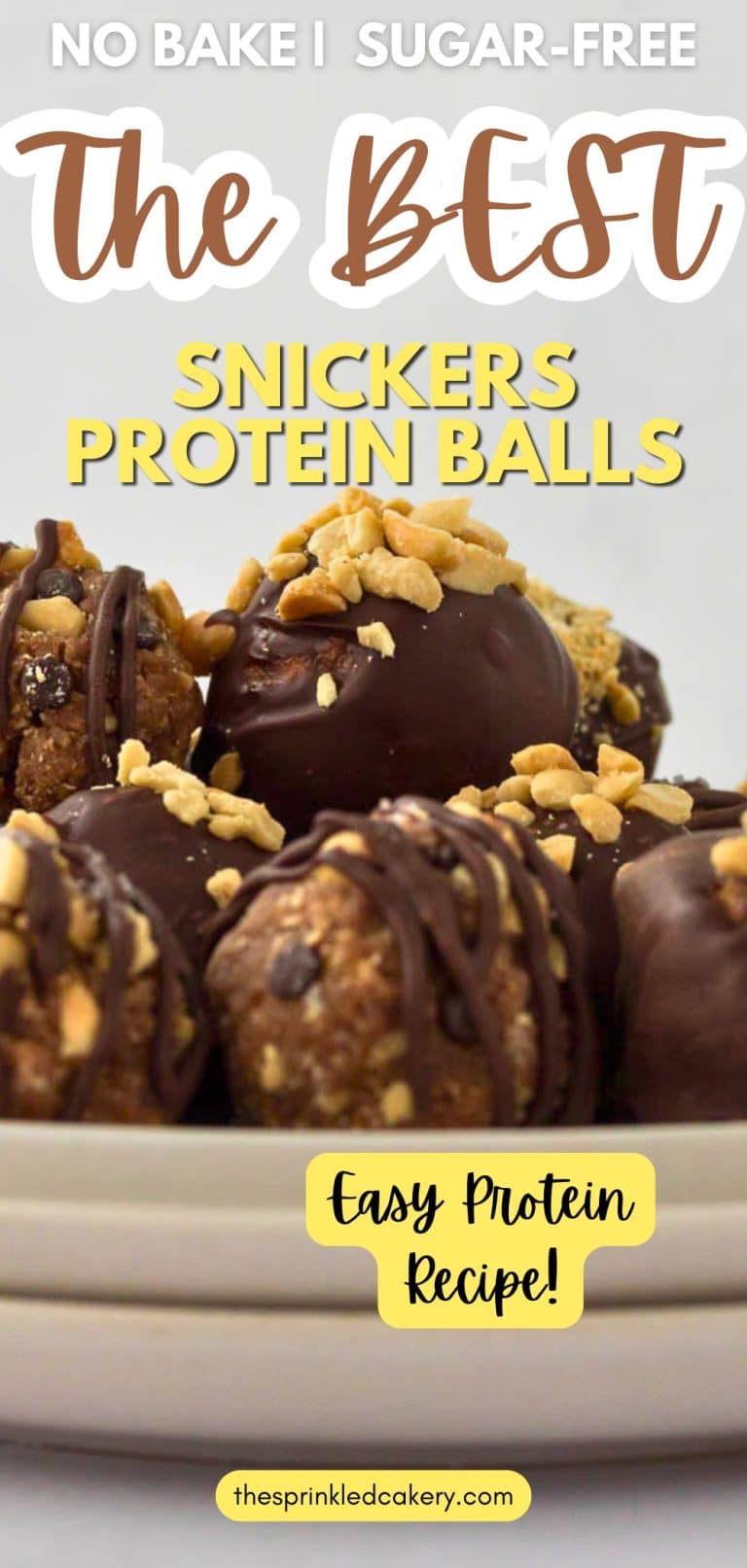 Snickers Protein Balls (No-Bake, Naturally Sweetened) - The Sprinkled ...