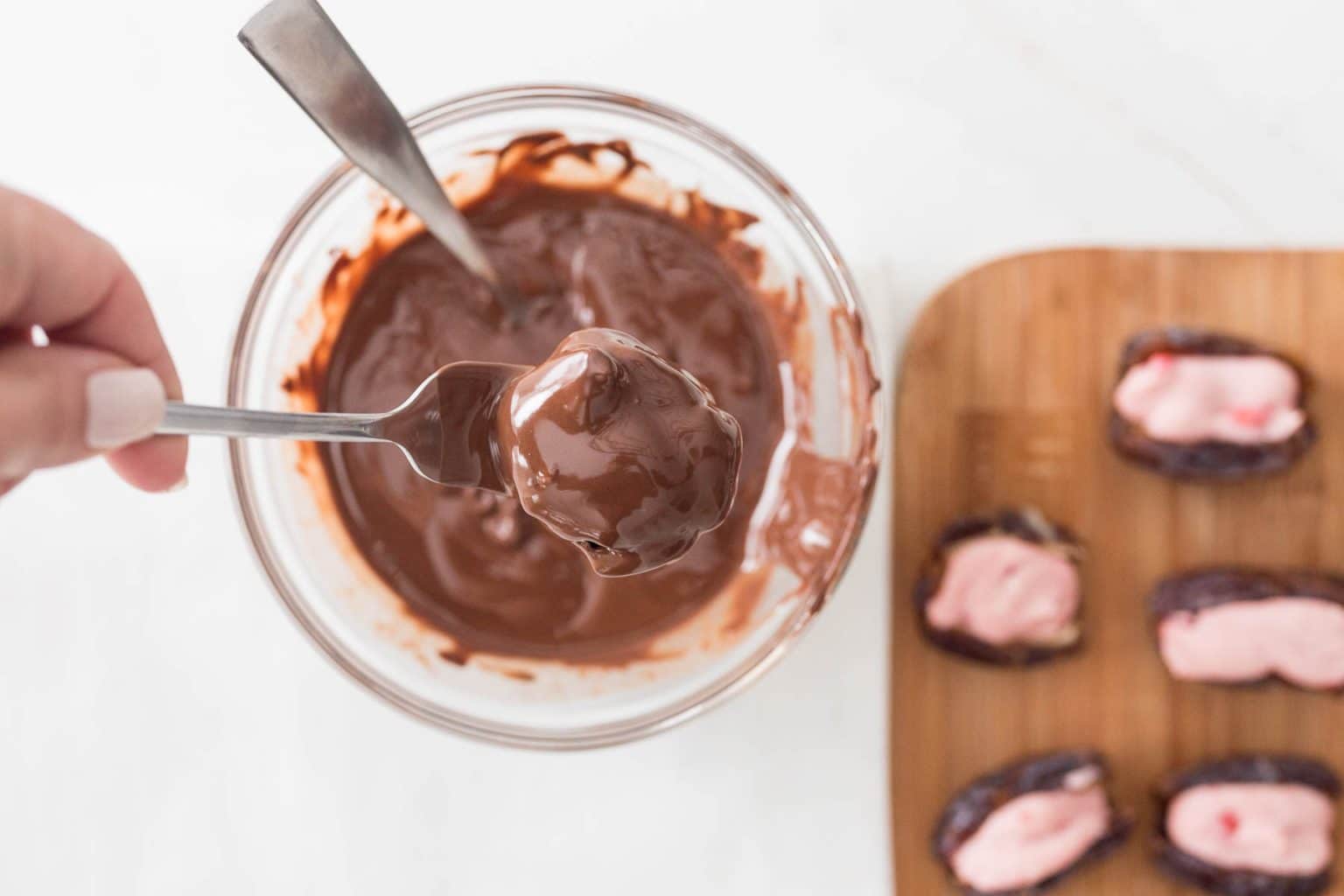 Strawberry Cheesecake Stuffed Chocolate Covered Dates - The Sprinkled ...